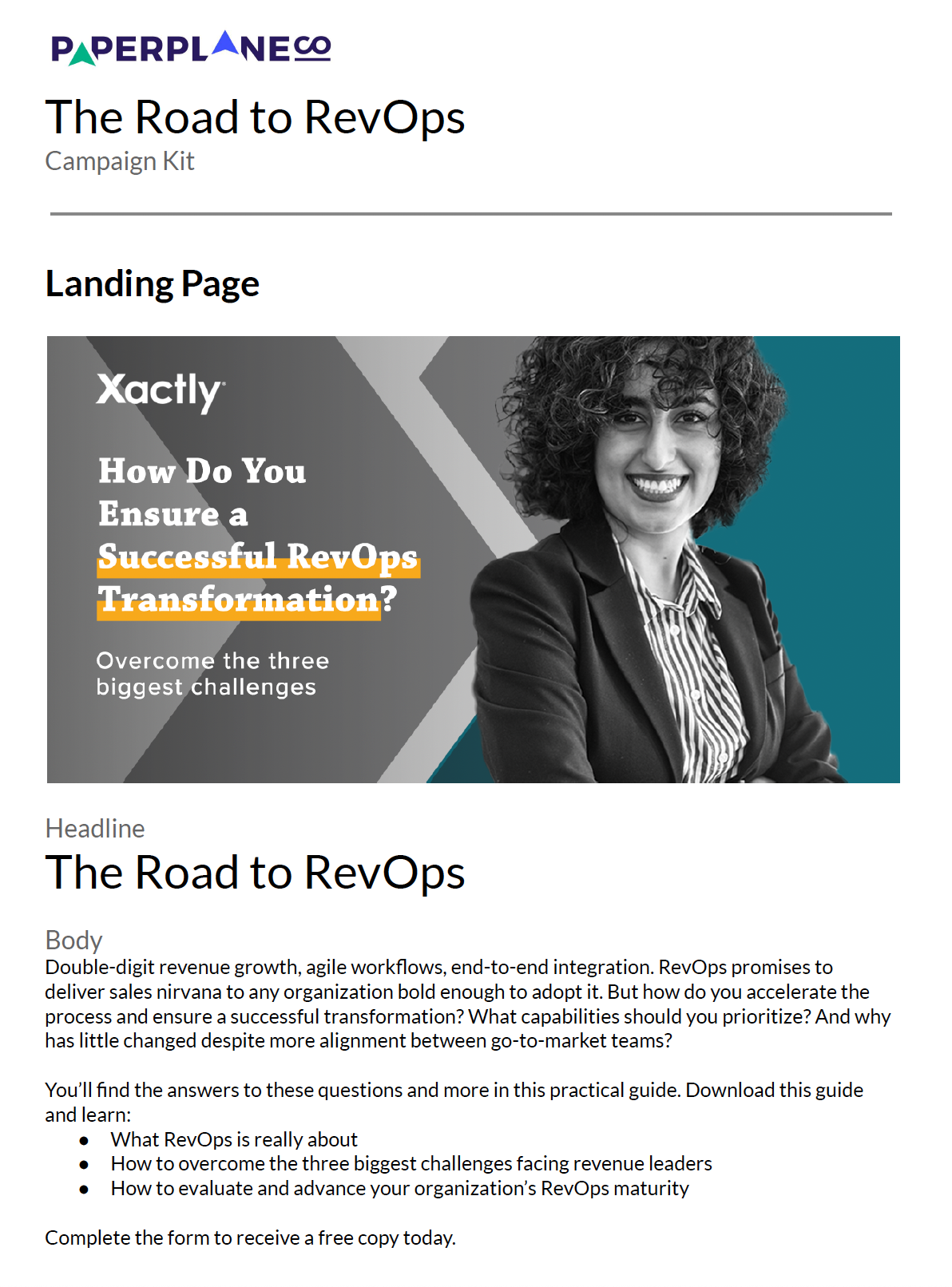 Demand Generation Content Kits - PaperplaneCo